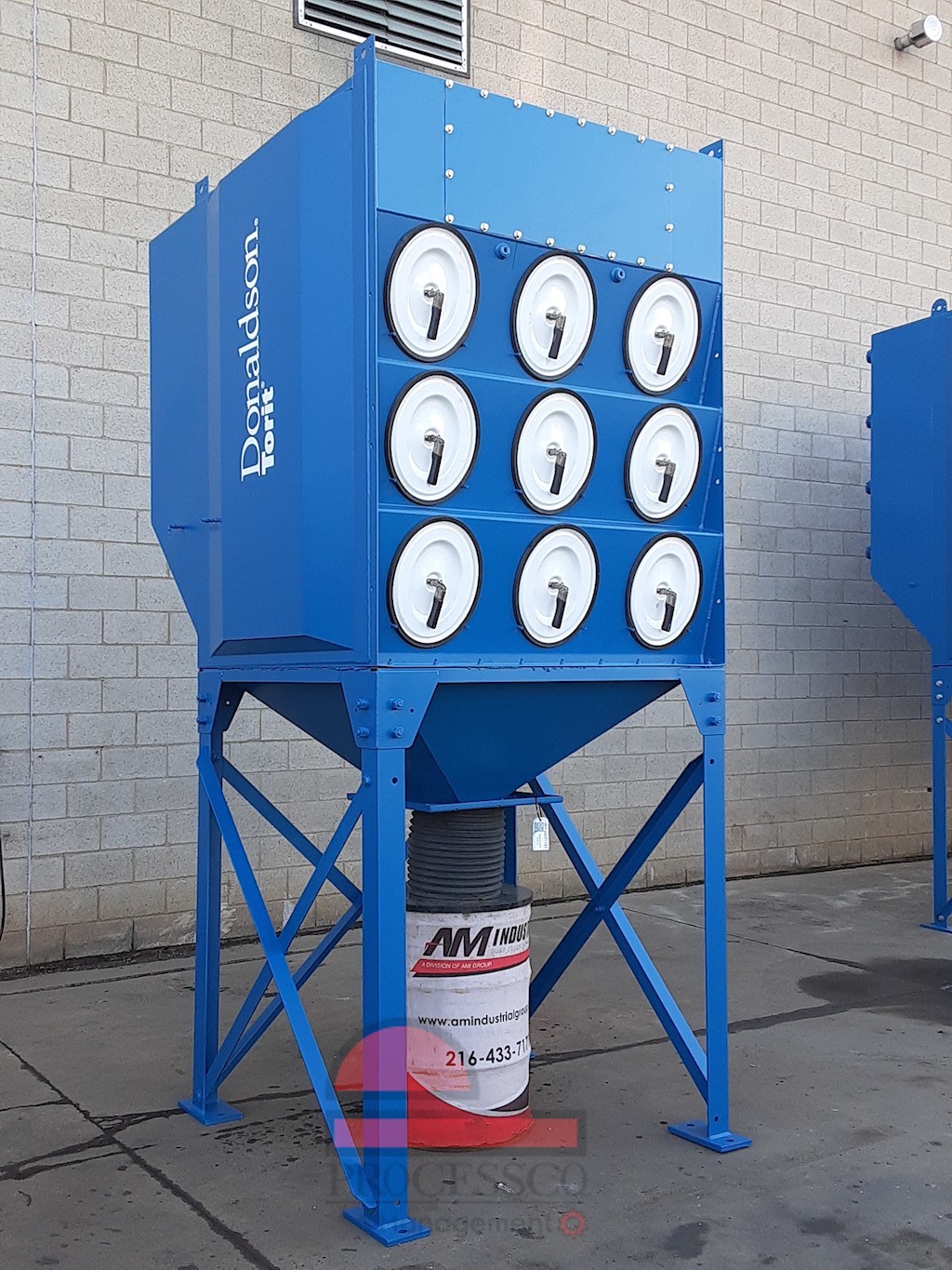 10,000 CFM cartridge-type dust collection system–reconditioned