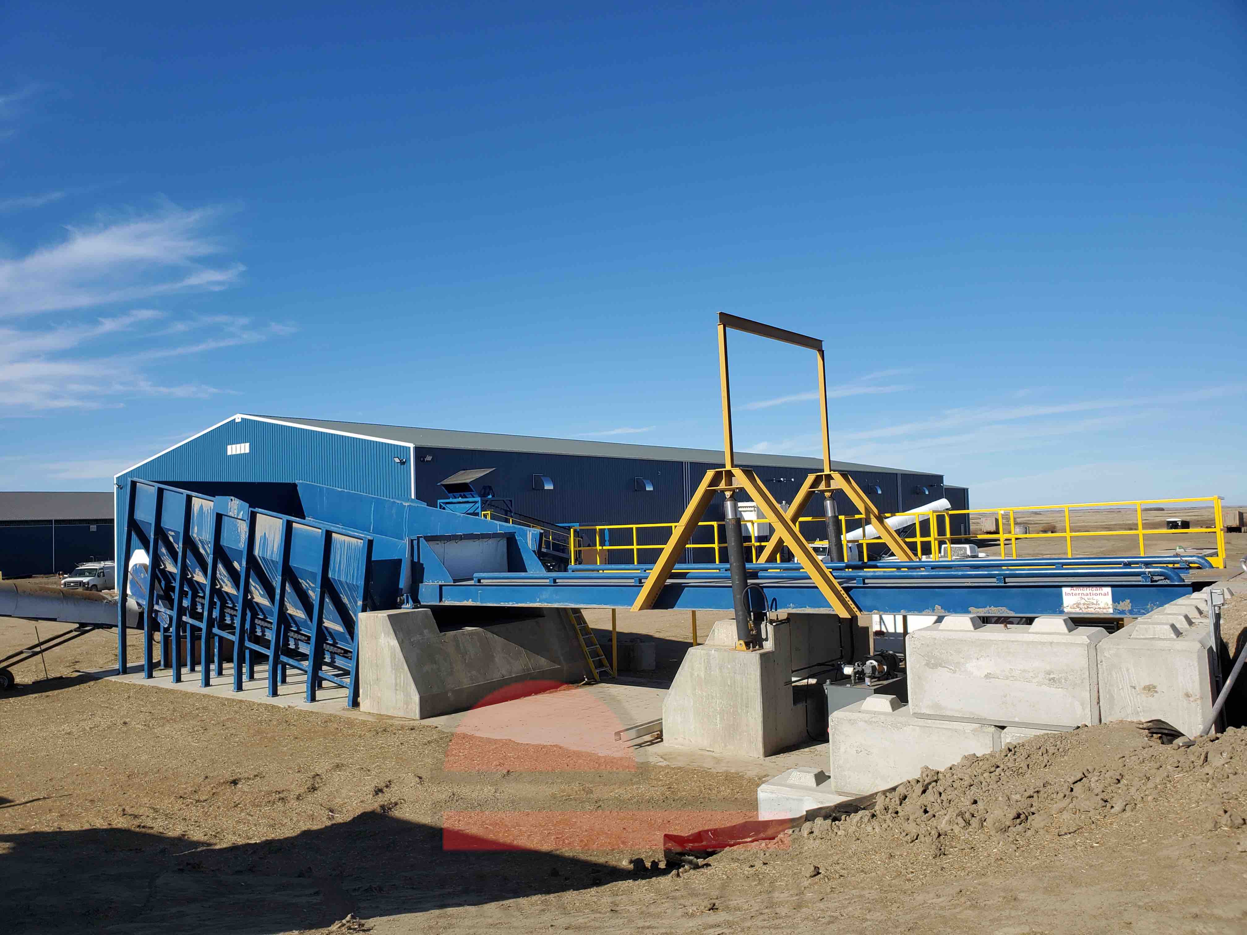 Stationary Chip Dumper Unloads 53’ Trailers
